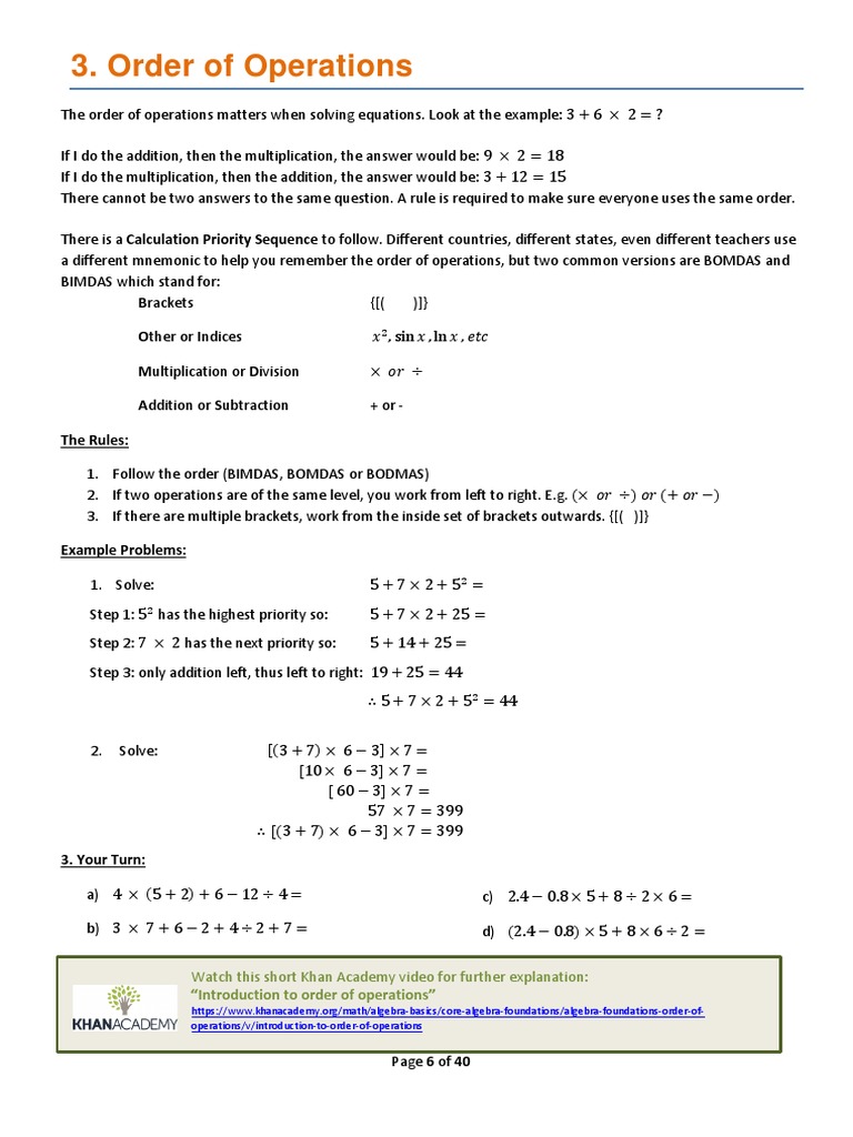 Maths Refresher Workbook 1 2 | PDF