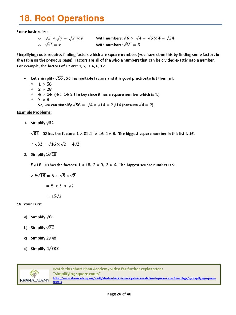 Maths Refresher Workbook 1 - 9 | PDF