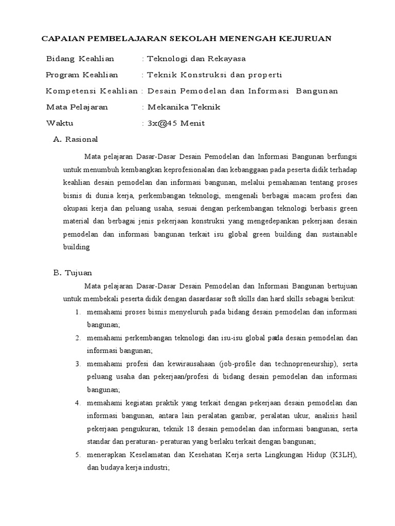 CP-X-DPIB-Mekanika-Teknik-2022-2023 Gasal-2 | PDF