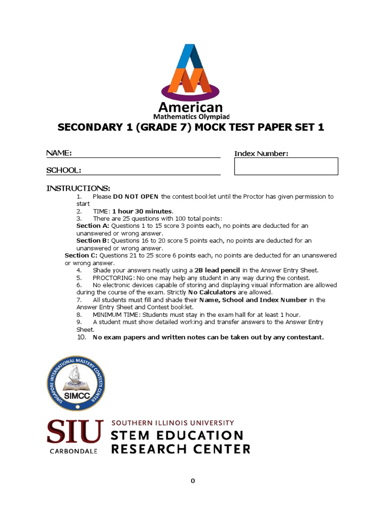 American Mathematics Olympiad | PDF