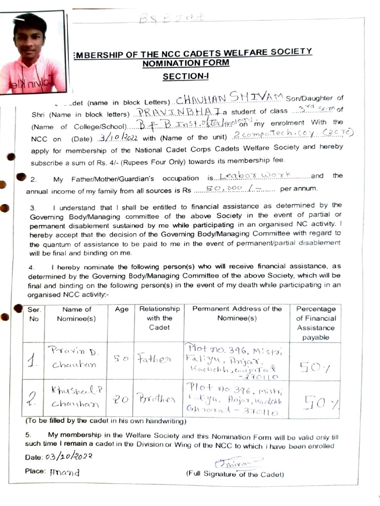 Nomination To CWS | PDF