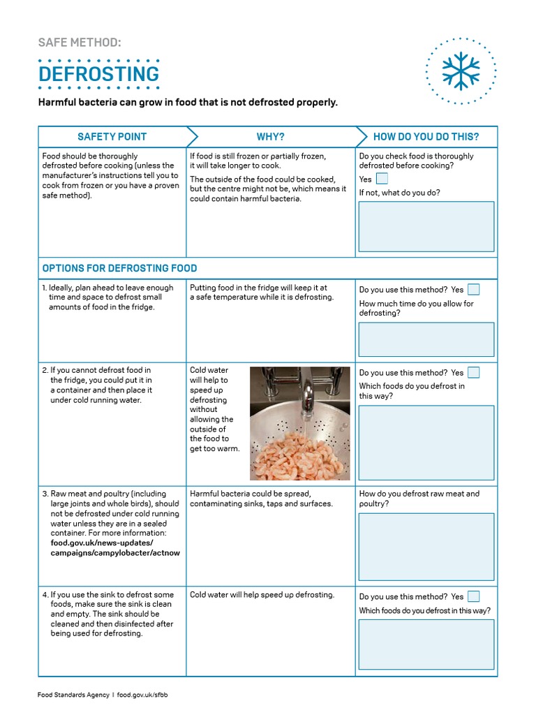 defrosting | PDF | Refrigerator | Foods