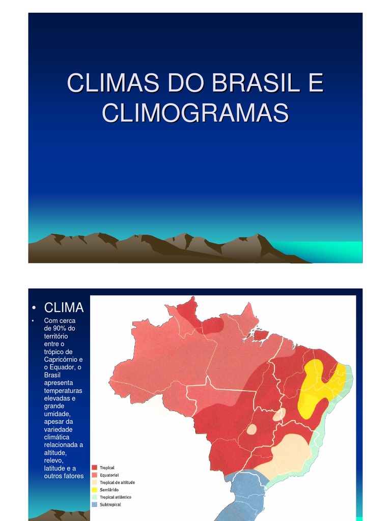 Climas Do Brasil e Climogramas | PDF | Clima temperado | Chuva