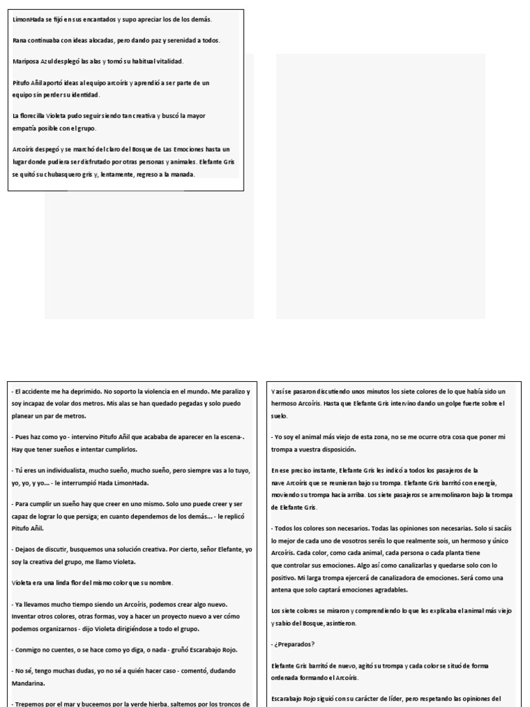 Cuento de Autoestima | PDF | Arco iris | Color