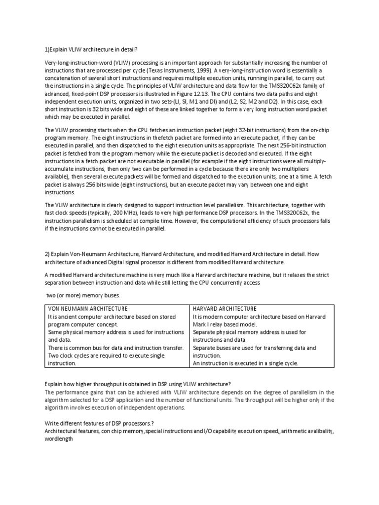 DSP Mod 6 | PDF | Digital Signal Processor | Central Processing Unit