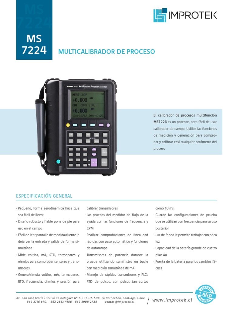 Improtek (Calibrator Multifuntion) | PDF