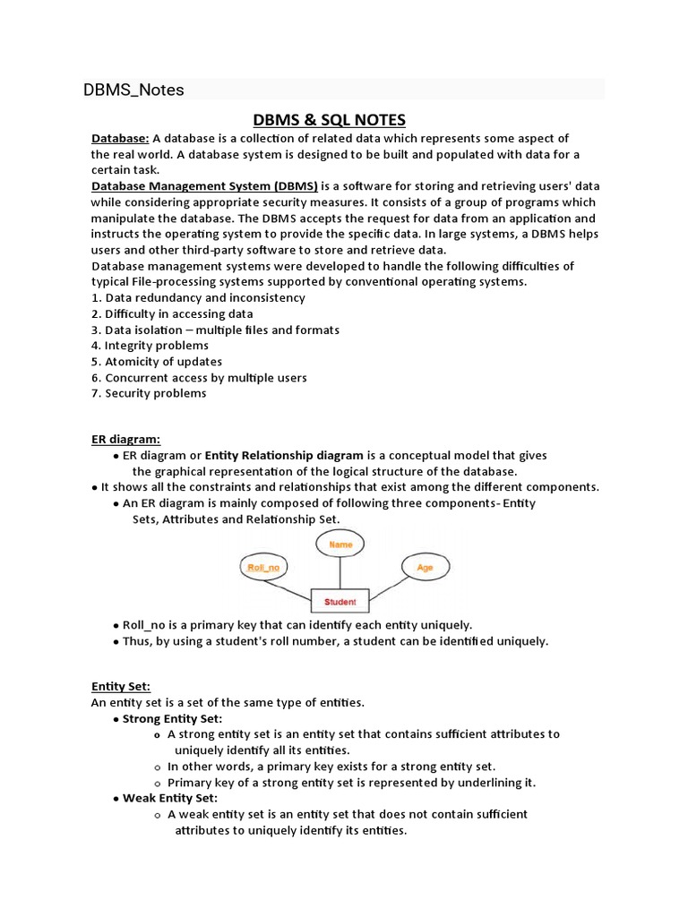 Dbms SQL Notes | PDF | Database Transaction | Relational Database Dbms SQL Notes | PDF | Database Transaction | Relational Database