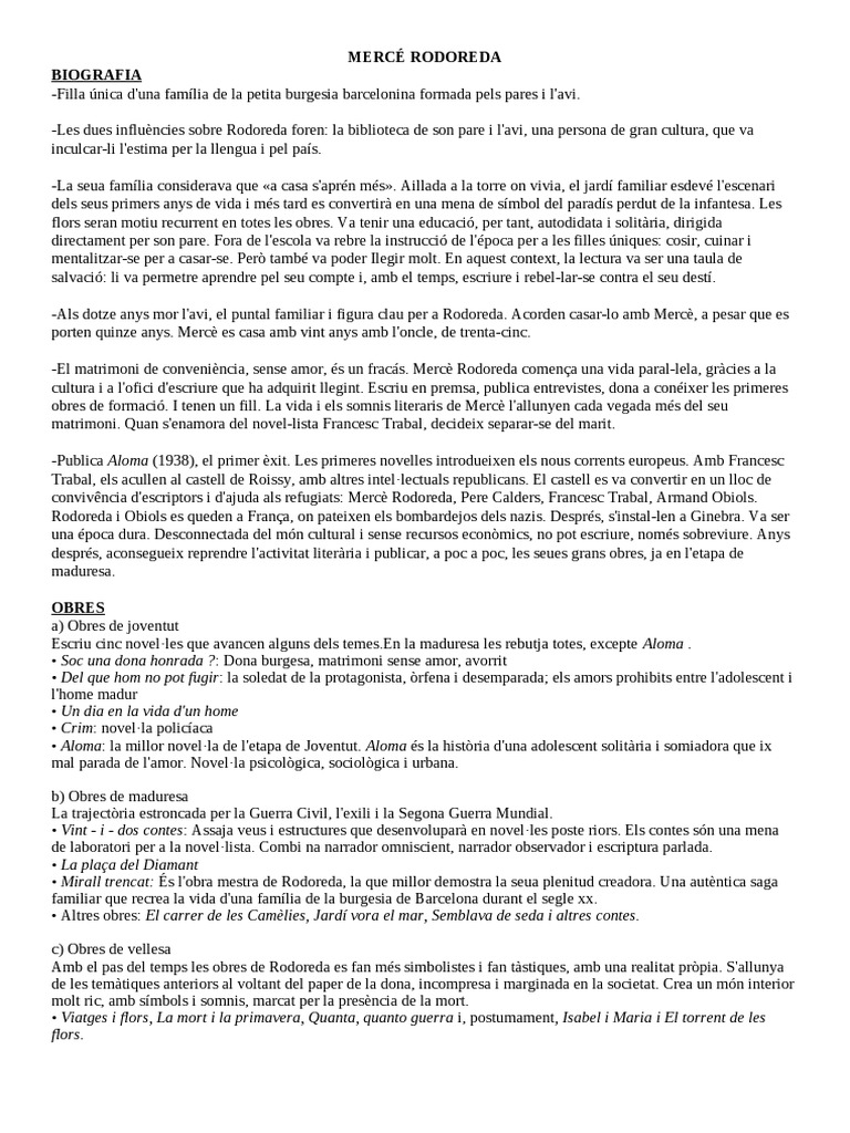 Mercé Rodoreda | PDF