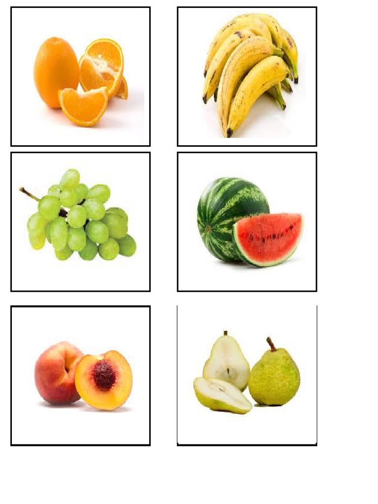 Tarjetas Frutas | PDF