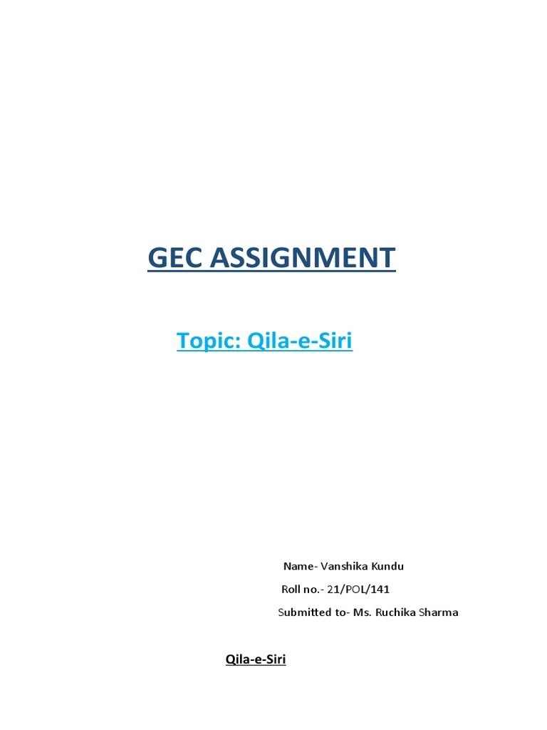 Gec Assignment 2 | PDF