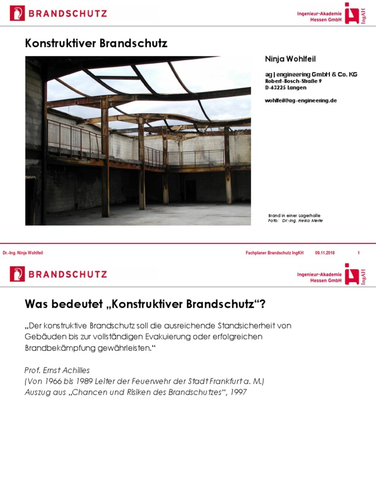 Konstruktiver Brandschutz | PDF
