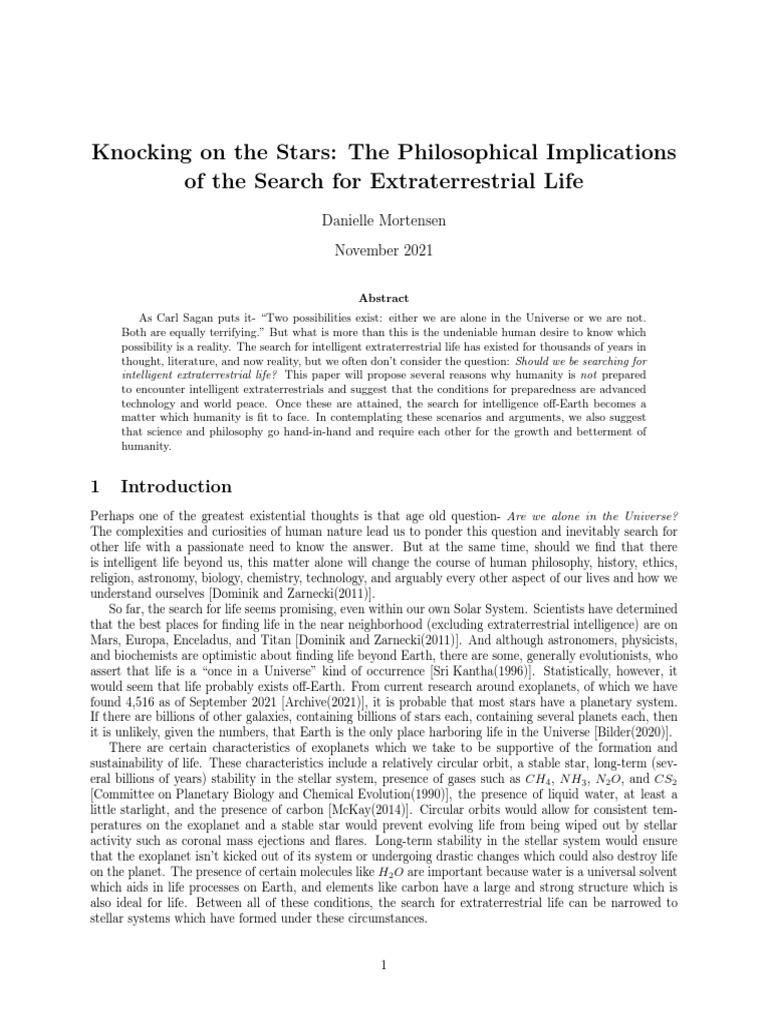 Knocking On The Stars | PDF | Extraterrestrial Life | Life