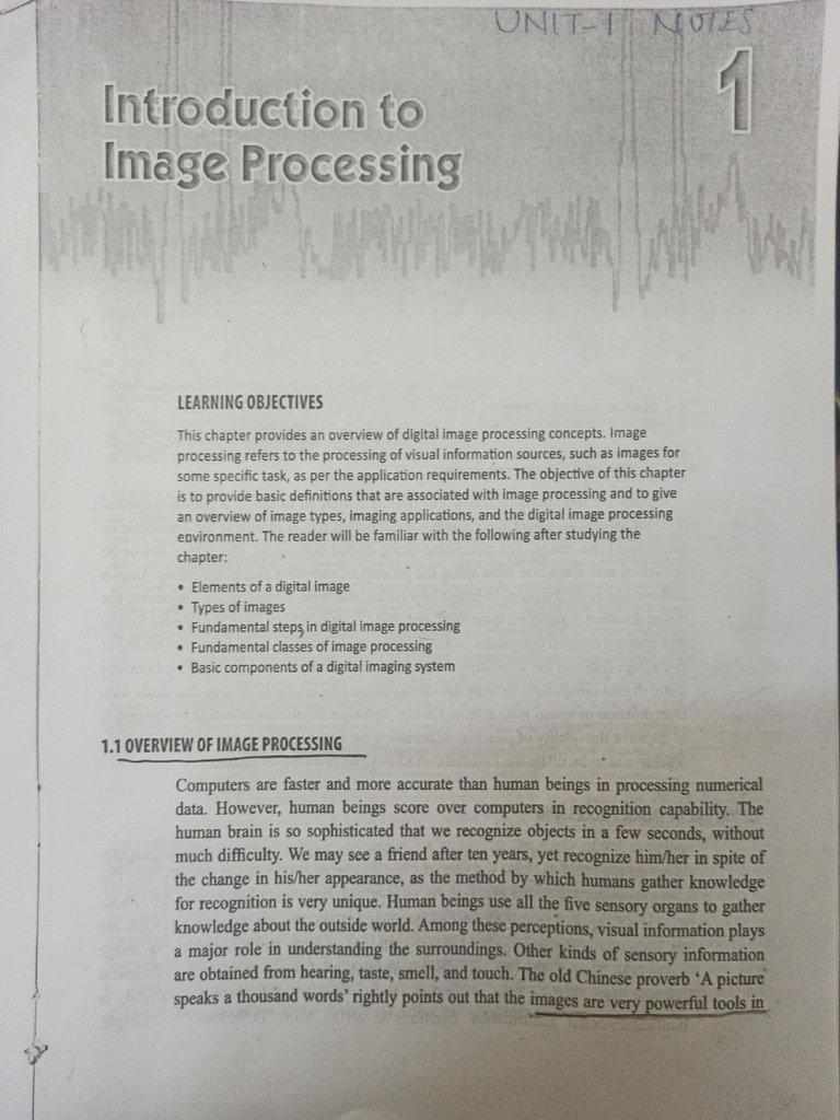 DIP Unit 1 Notes | PDF