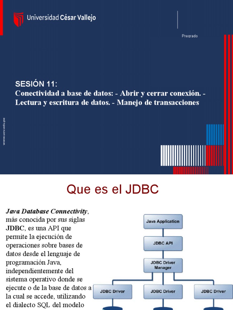 Sesión 11: Conectividad A Base de Datos: - Abrir y Cerrar Conexión. - Lectura y Escritura de ...