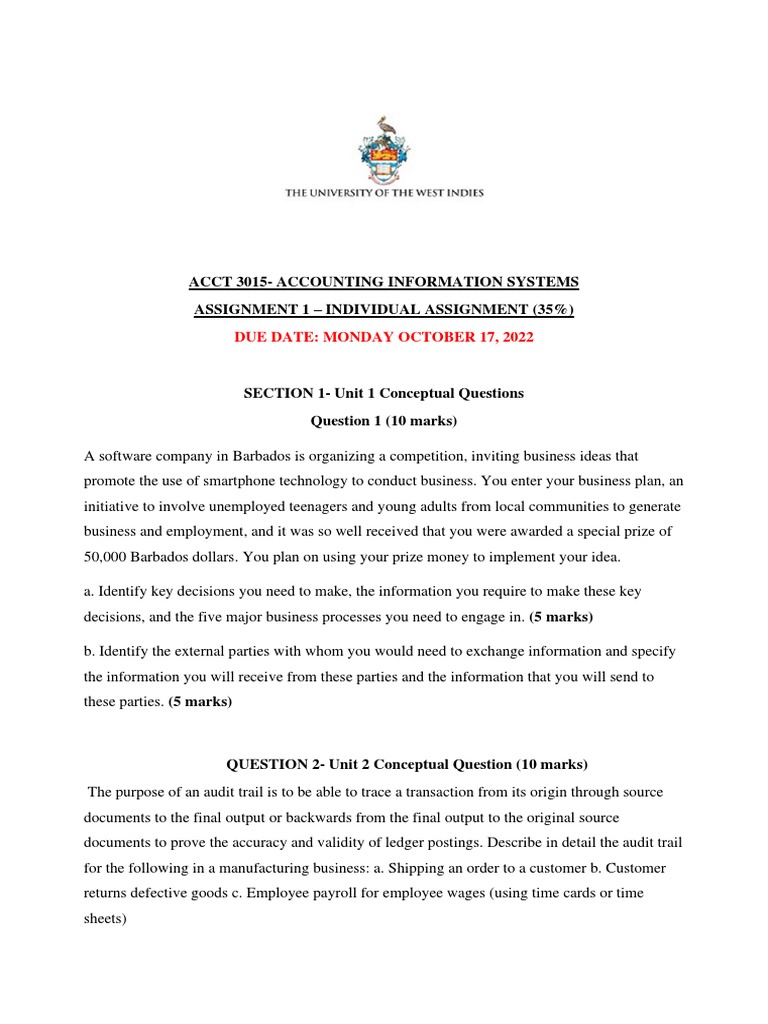 Accounting Information Systems Assignment | PDF | Payroll | Databases