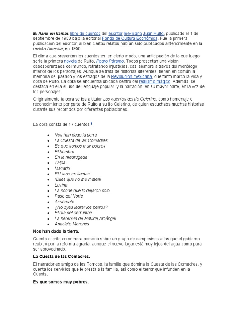 El Llano en Llamas | PDF