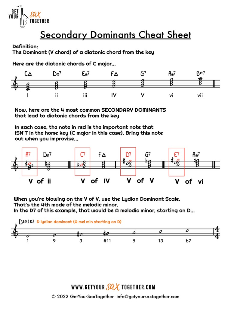 Secondary Dominants-GYST | PDF