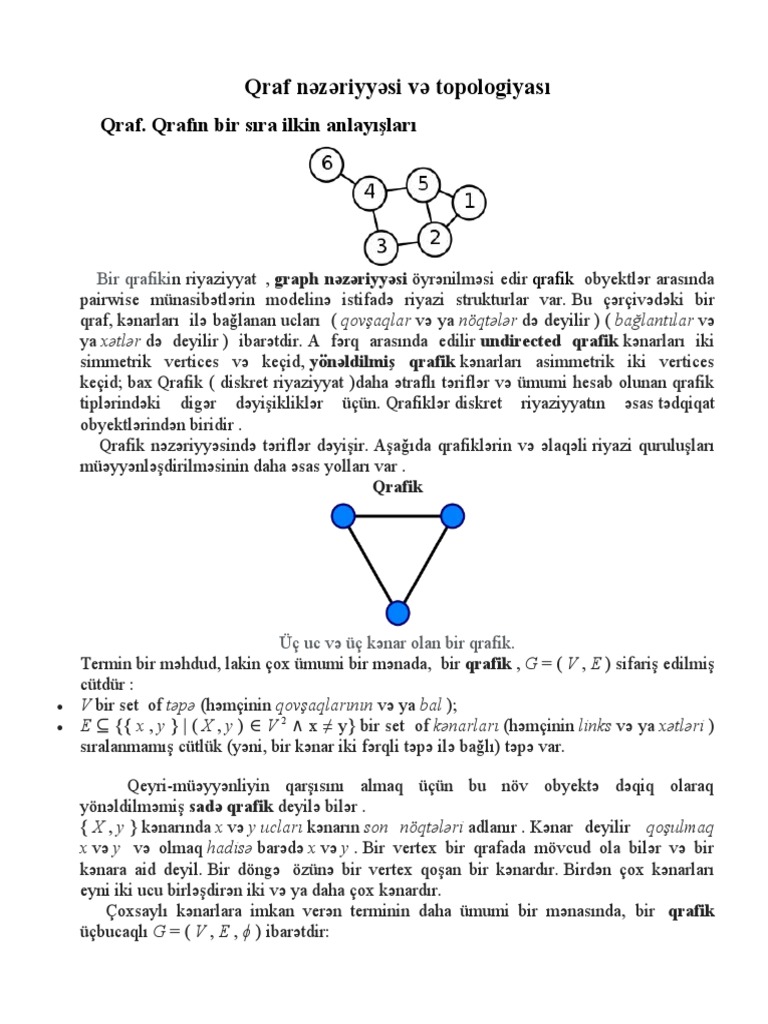 Qraf Nəzəriyyəsi VƏ Topologiyası | PDF