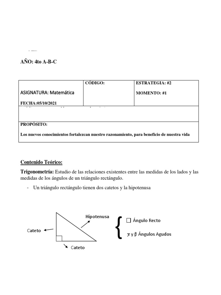 6654b4 - MATEMATICA 4TO AÑO | PDF
