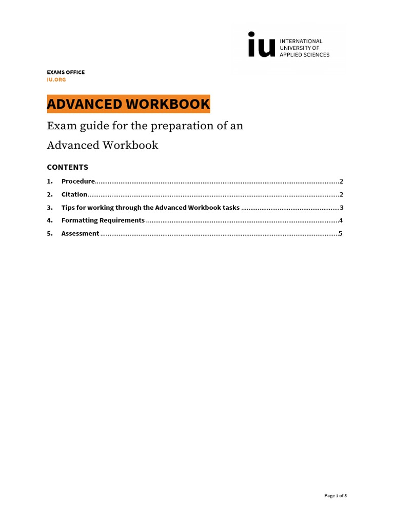 Guidelines Advanced Workbook | PDF | Test (Assessment) | Turnitin