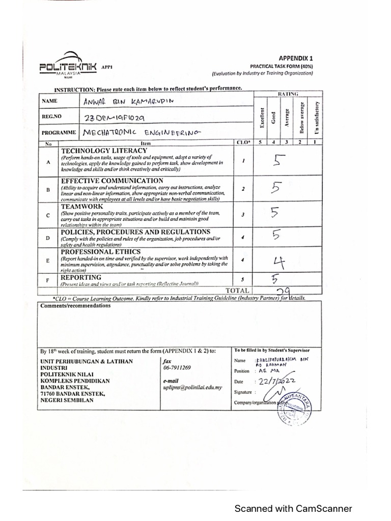 Borang Appendix | PDF