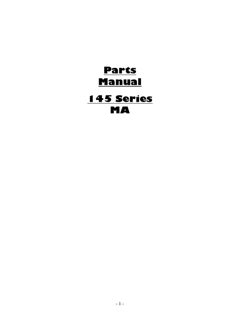 145 Series MA Parts Manual | PDF