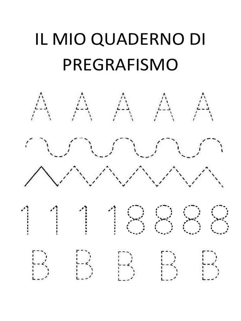 Il Mio Quaderno Di Pregrafismo | PDF