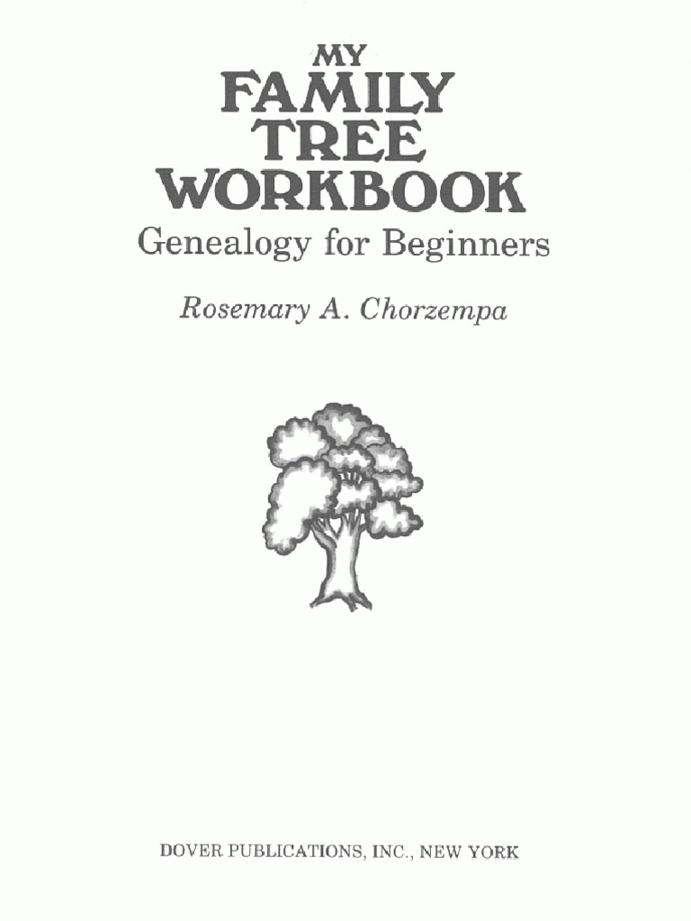 Dover My Family Tree Workbook - Genealogy For Beginners | PDF