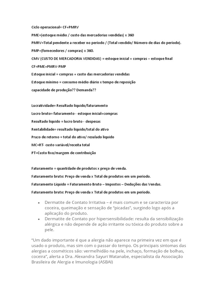 Ciclo Operacional | PDF