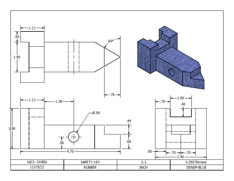 Safety Key Orthographic | PDF