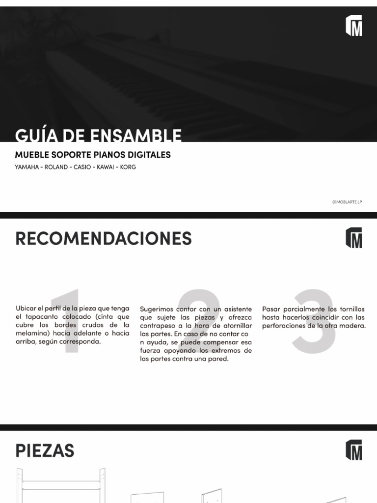 Guia de Ensamble BASE - MOBLARTE | PDF