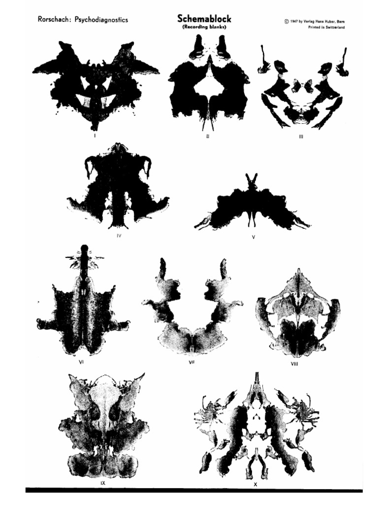 Rorschach - Hoja Localización-Bl y N | PDF