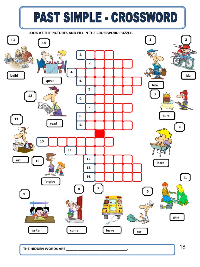 Irregular Verbs Crossword | PDF