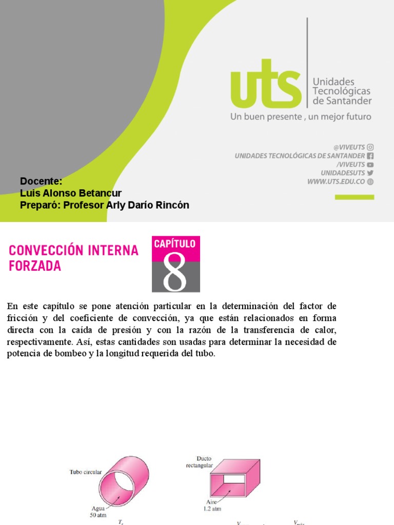 Conveccion Interna Forzada Capitulo 8 | PDF | Convección | Turbulencia