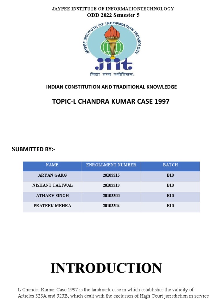 Ictk Project L Chandra | PDF