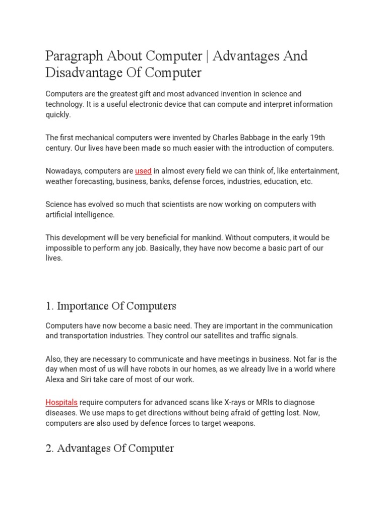 Computers Are Very Good Machines | PDF | Artificial Intelligence ...