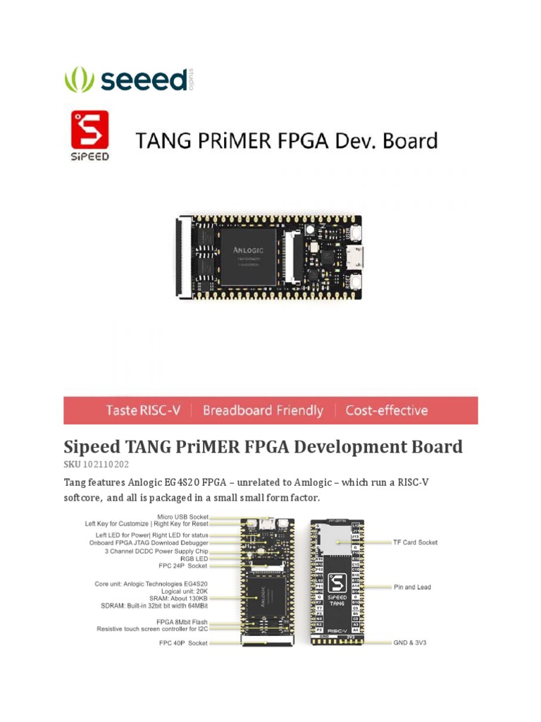 Sipeed Tang Primer Fpga Development Board | PDF