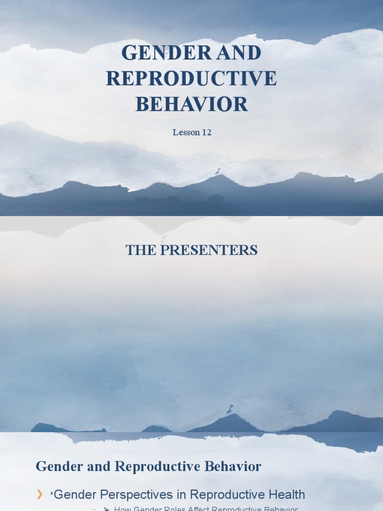 Gender and Reproductive Behavior | PDF
