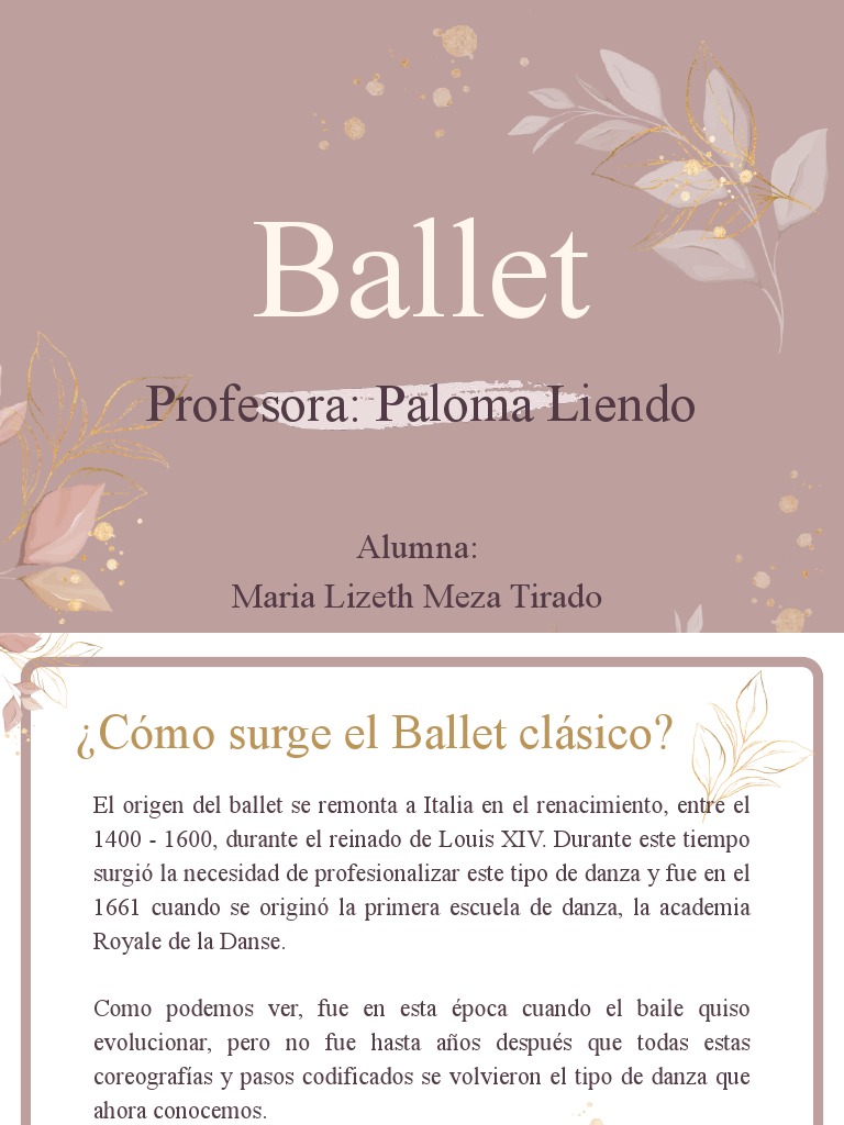 Tarea de Ballet | PDF