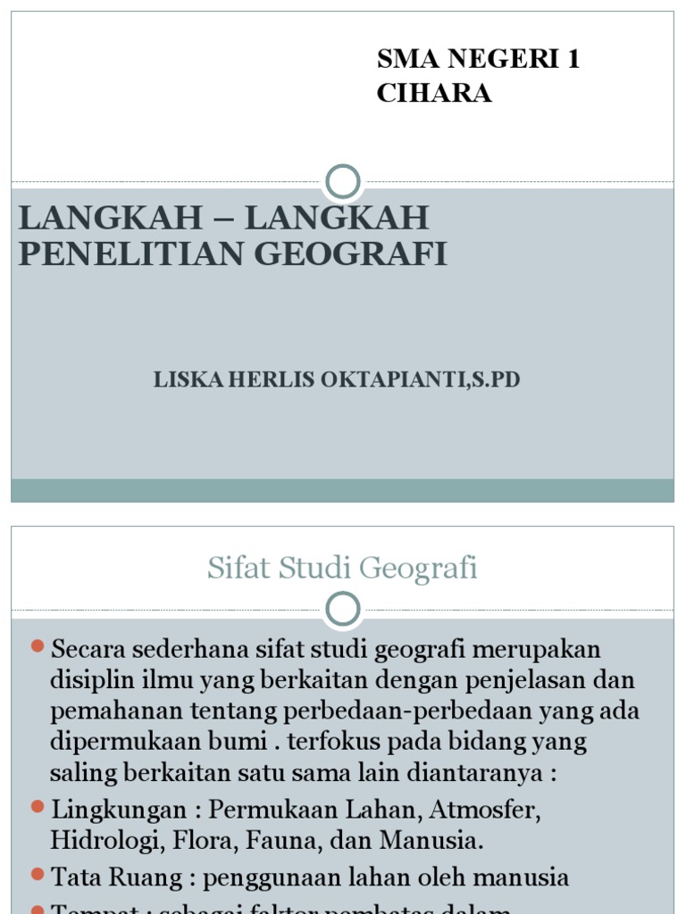 Langkah Penelitian Geografi | PDF Langkah Penelitian Geografi | PDF