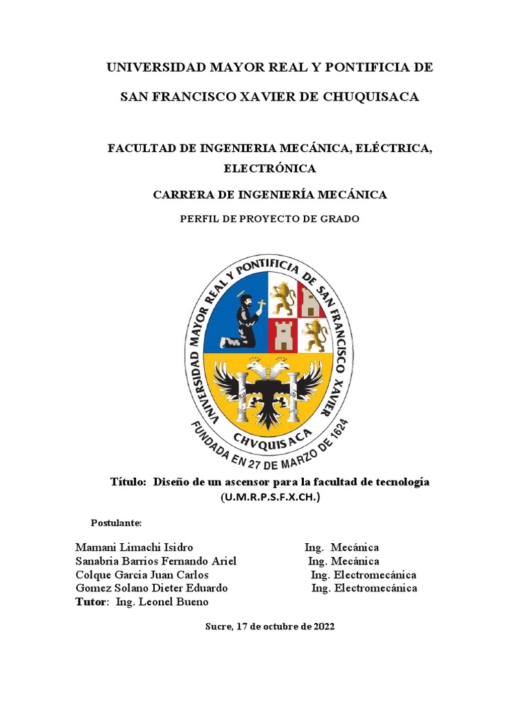 Formato Presentación Perfil de Proyecto v-1 | PDF