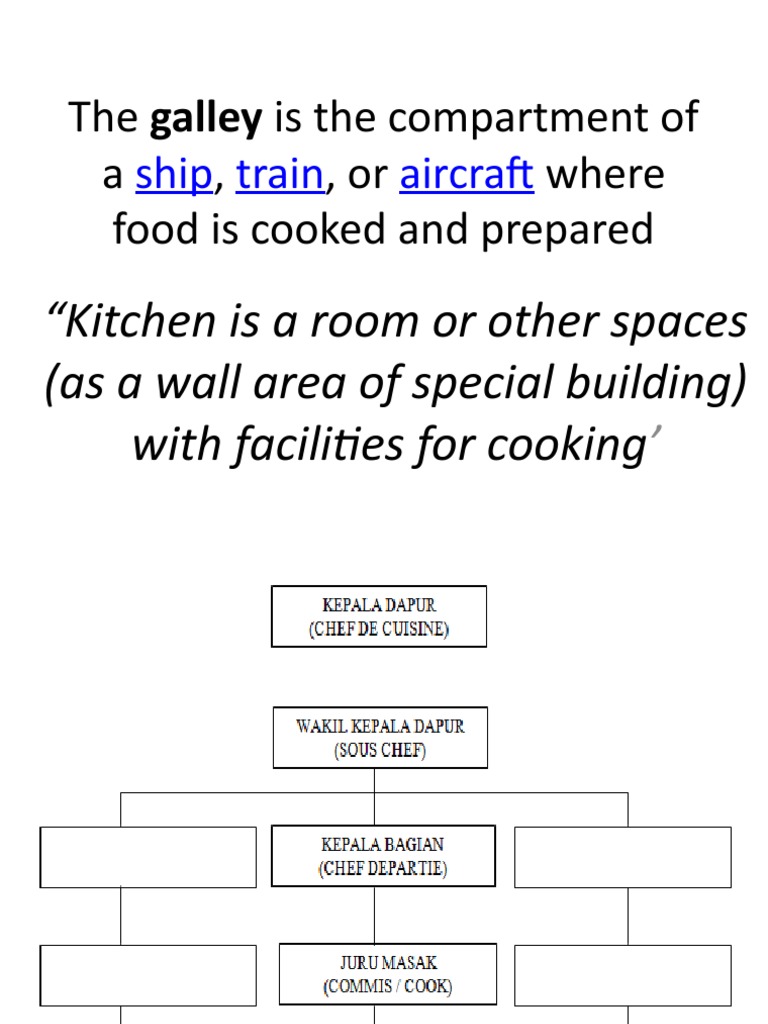 Kitchen Department Training Overview | PDF