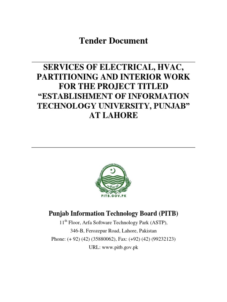 Tender Document | PDF | Prices | Joint Venture