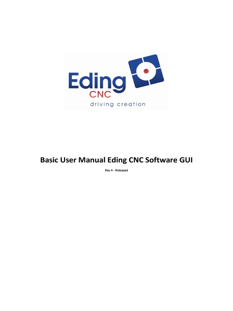 Basic User Manual EdingCNC GUI | PDF | Computer Keyboard | Menu (Computing)