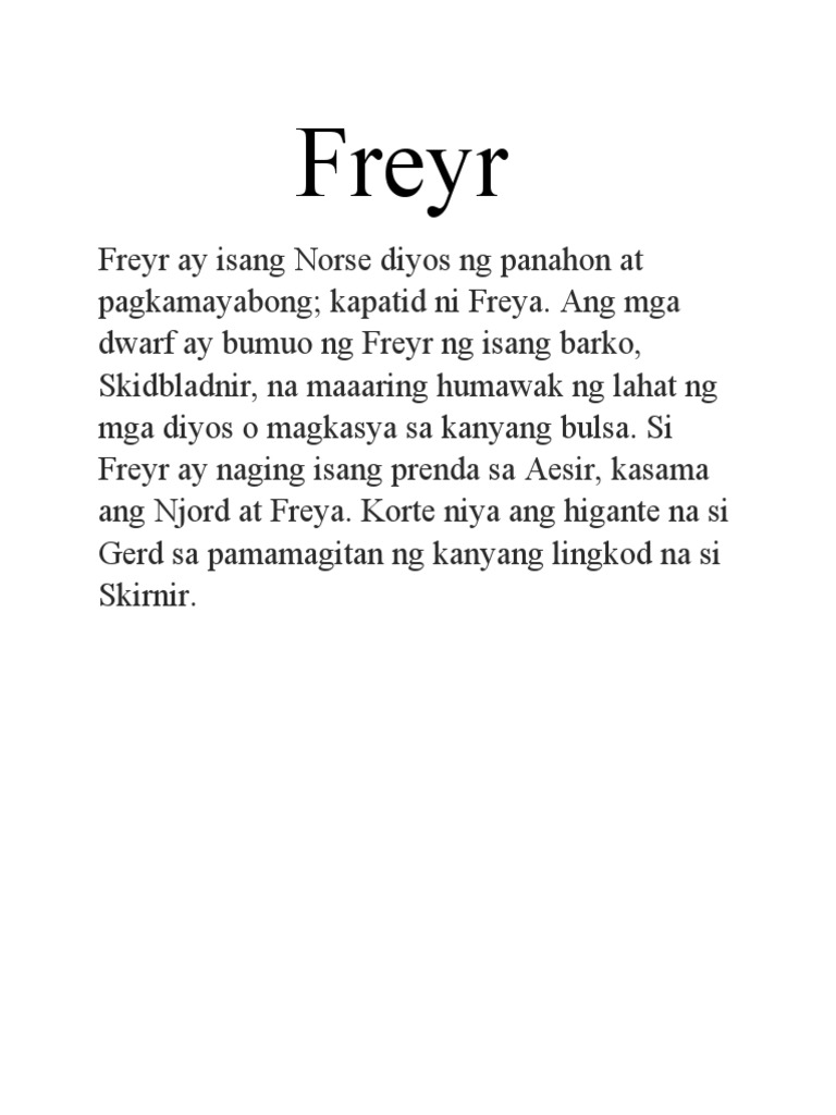 Freyr | PDF