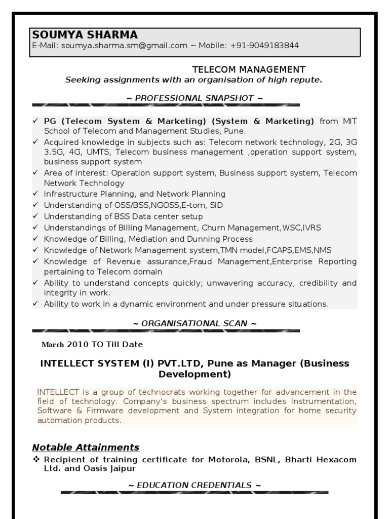 Updated Somu Resume | PDF | Telecommunication | Science And Technology