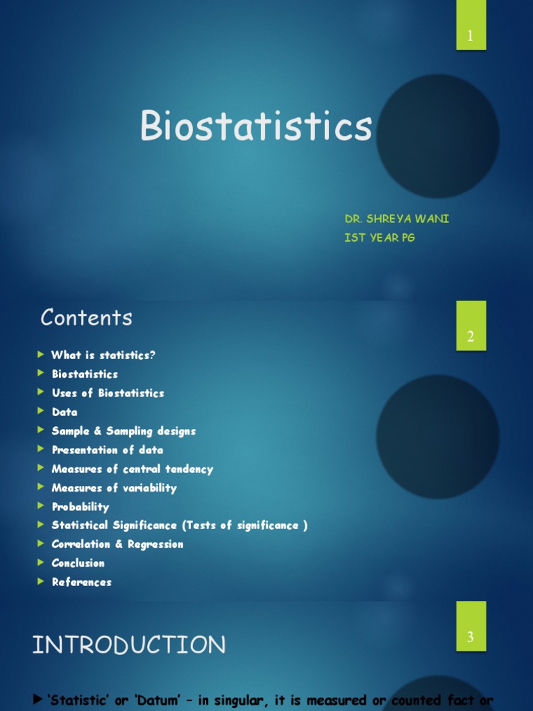 Bio Statistics | Download Free PDF | Sampling (Statistics) | Statistics