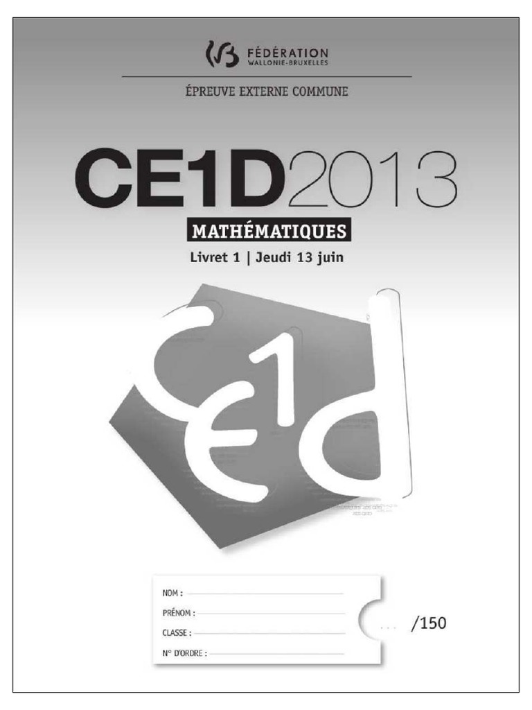 CE1D 2013 Corrigé | PDF