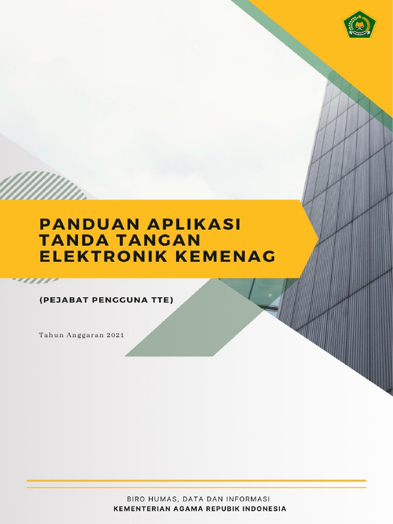 Panduan Aplikasi TTE Bag. Pejabat | PDF