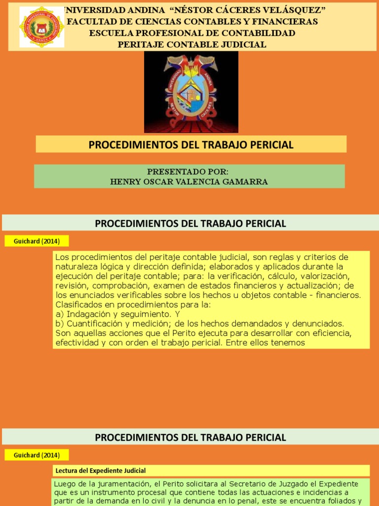 Procedimientos Del Peritaje Contable | PDF | Testigo experto | Experto